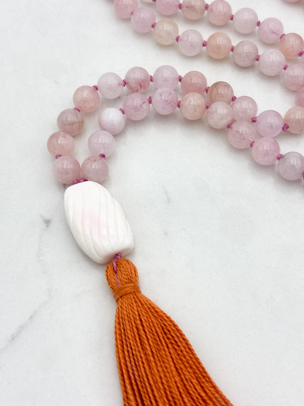 Morganite Gemstone Mala - Radiant Malas