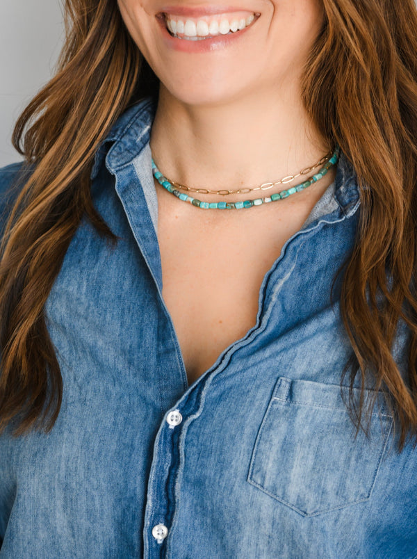 Turquoise Mala Necklace | Handmade in Boulder, CO - Radiant Malas